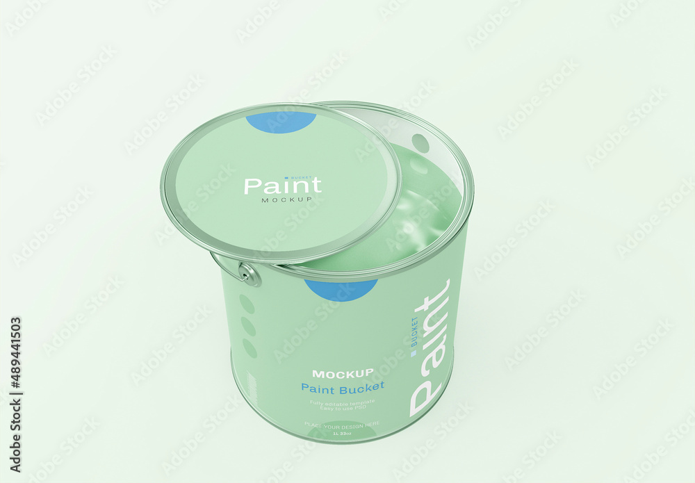 Open Paint Bucket Mockup Stock Template | Adobe Stock
