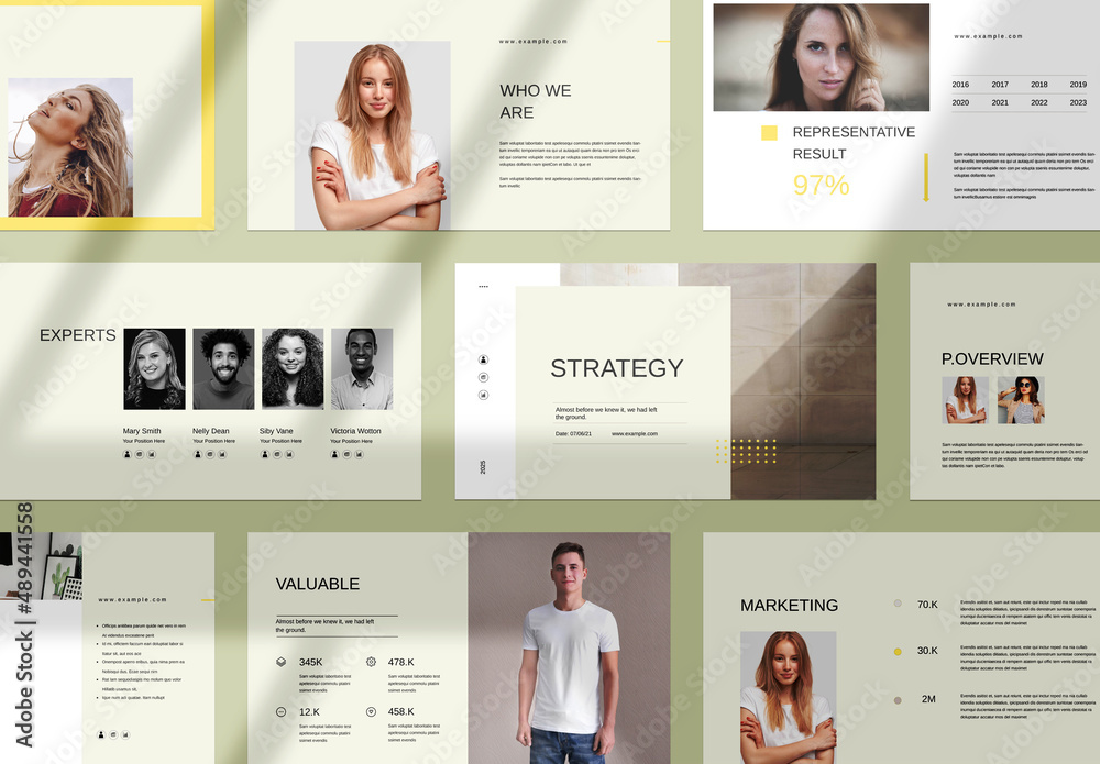 Strategy Presentation Layout Stock Template | Adobe Stock