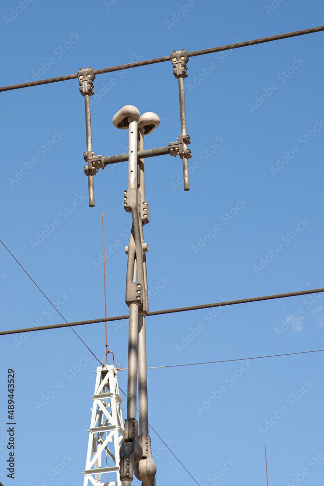 Pantograph disconnecting or disconnector switch in power electric ...