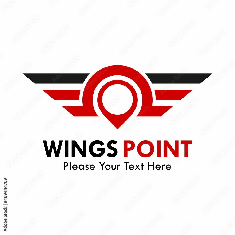 Wings point logo template illustration Stock Vector | Adobe Stock