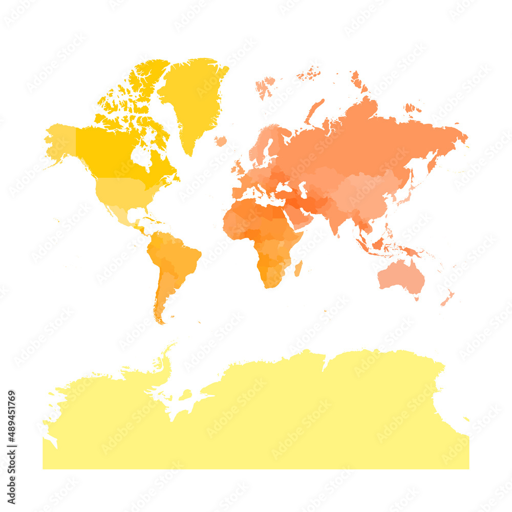 Colorful political map of World. Stock Vector | Adobe Stock
