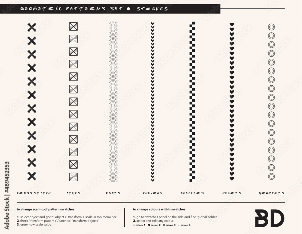 Pattern Brush Stroke Set Stock Vector | Adobe Stock