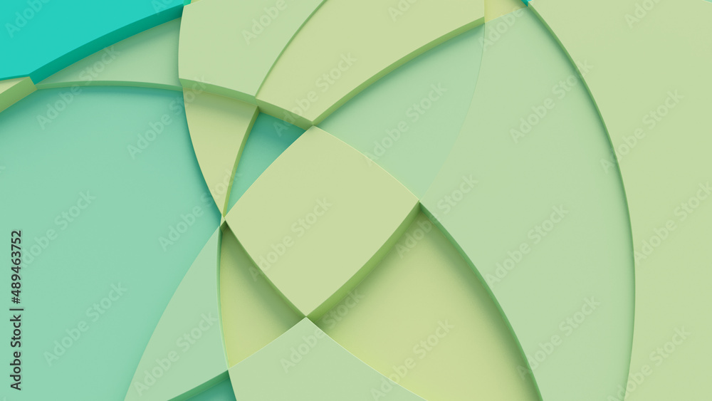 Turquoise and Yellow Tech Background with a Geometric 3D Structure ...