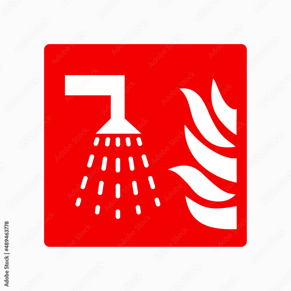 Water fog applicator sign. Safety sign Vector Illustration Stock Vector ...