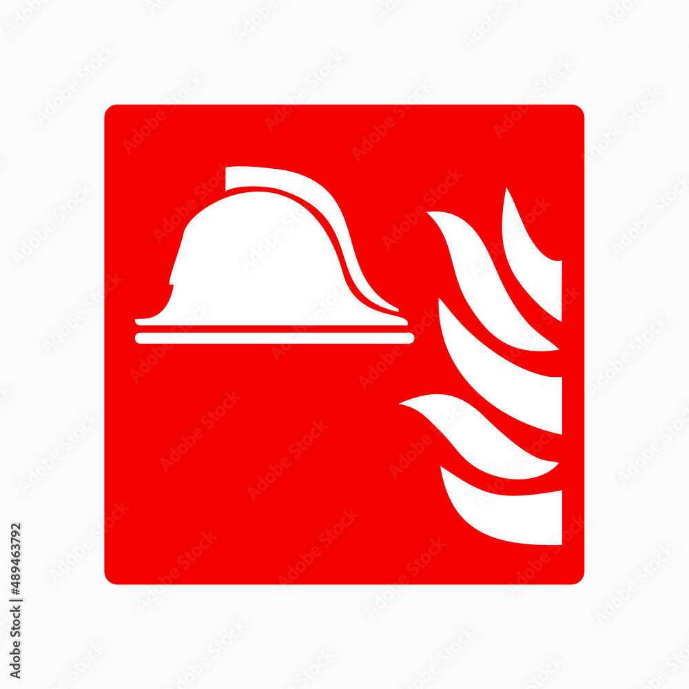 Collection of firefighting equipment. Fire equipment Symbol Sign ...