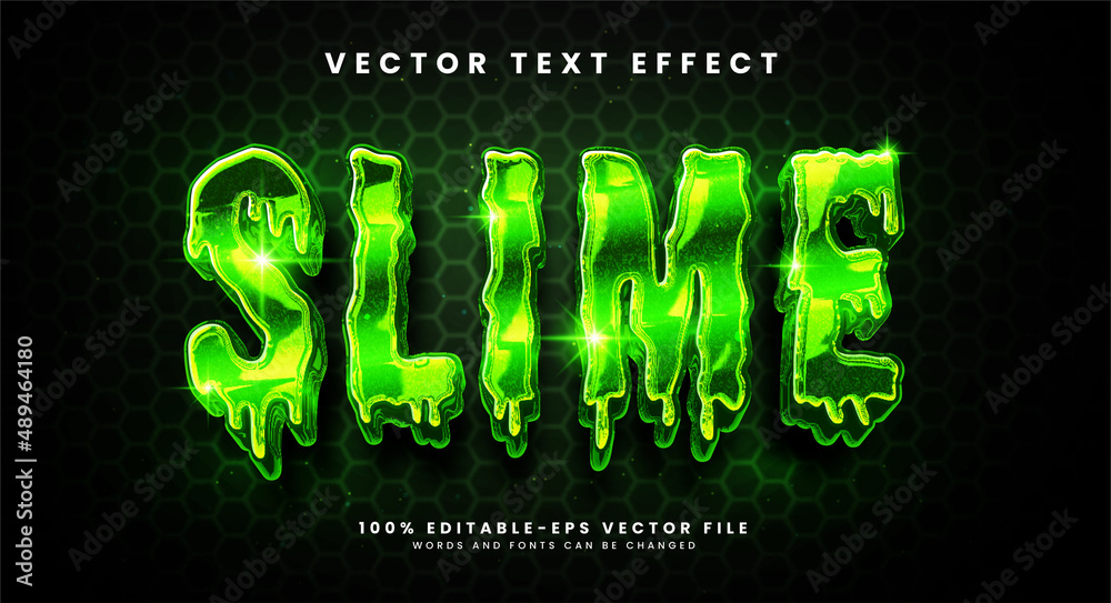 Slime editable text style effect with glossy theme. Stock Vector ...