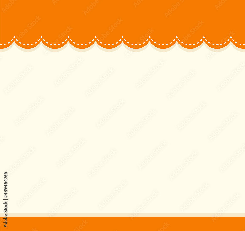 Cute blank orange color border for worksheet Stock Vector | Adobe Stock
