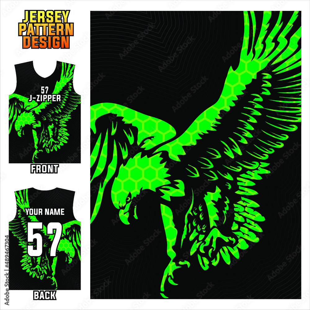 abstract concept front and back pattern jersey template for sports ...