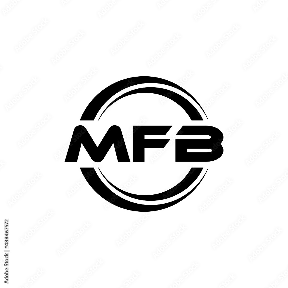 MFB letter logo design with white background in illustrator, vector ...