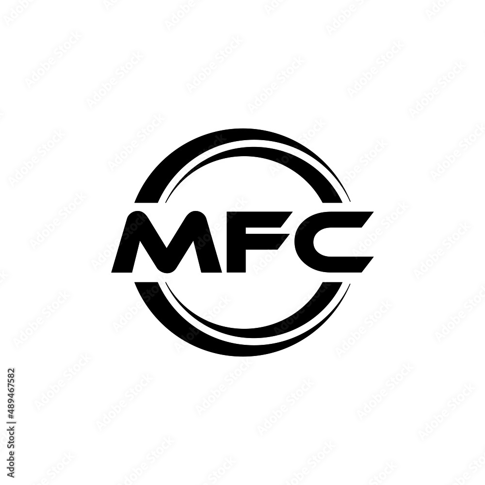 MFC letter logo design with white background in illustrator, vector ...