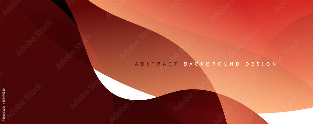 Trendy simple fluid color gradient abstract background with dynamic wave line effect. Vector ...