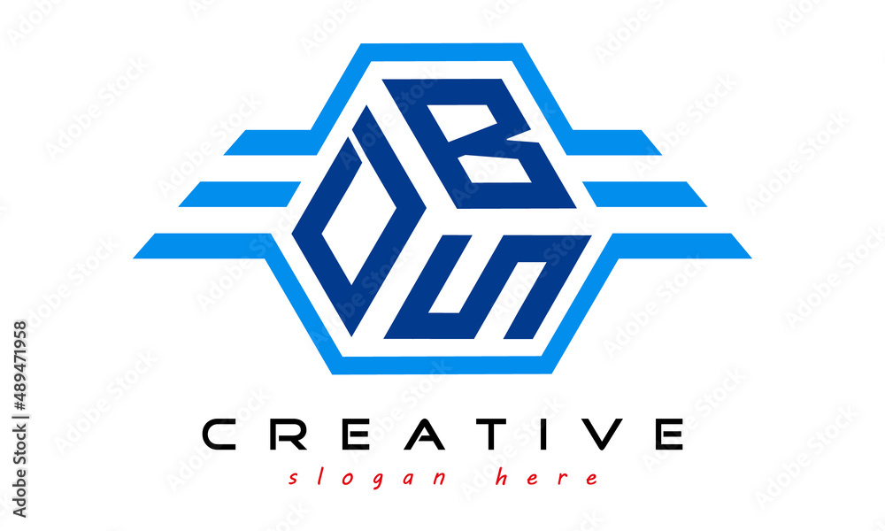 DBS three letter monogram type emblem badge with wings logo vector ...