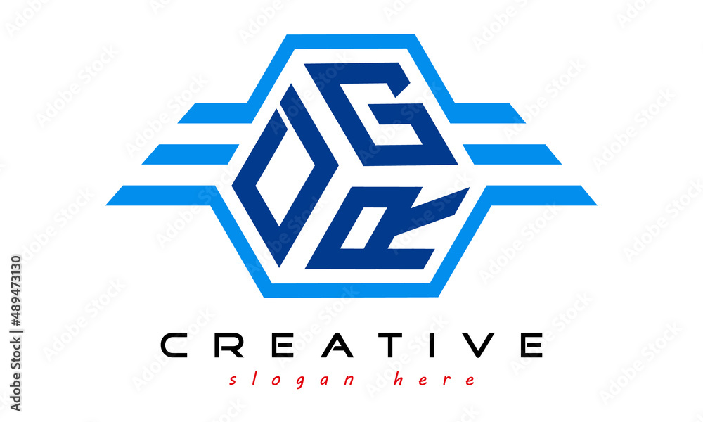 DGR three letter monogram type emblem badge with wings logo vector ...