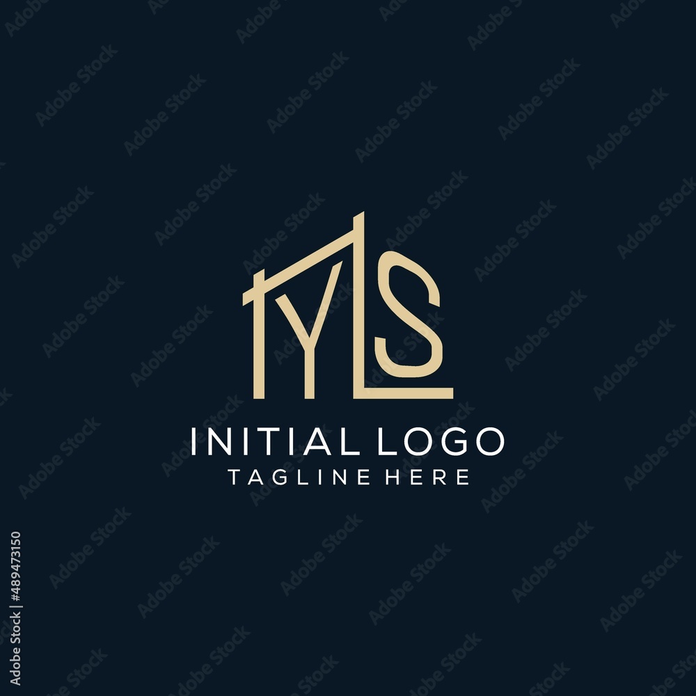 Initial YS logo, clean and modern architectural and construction logo ...