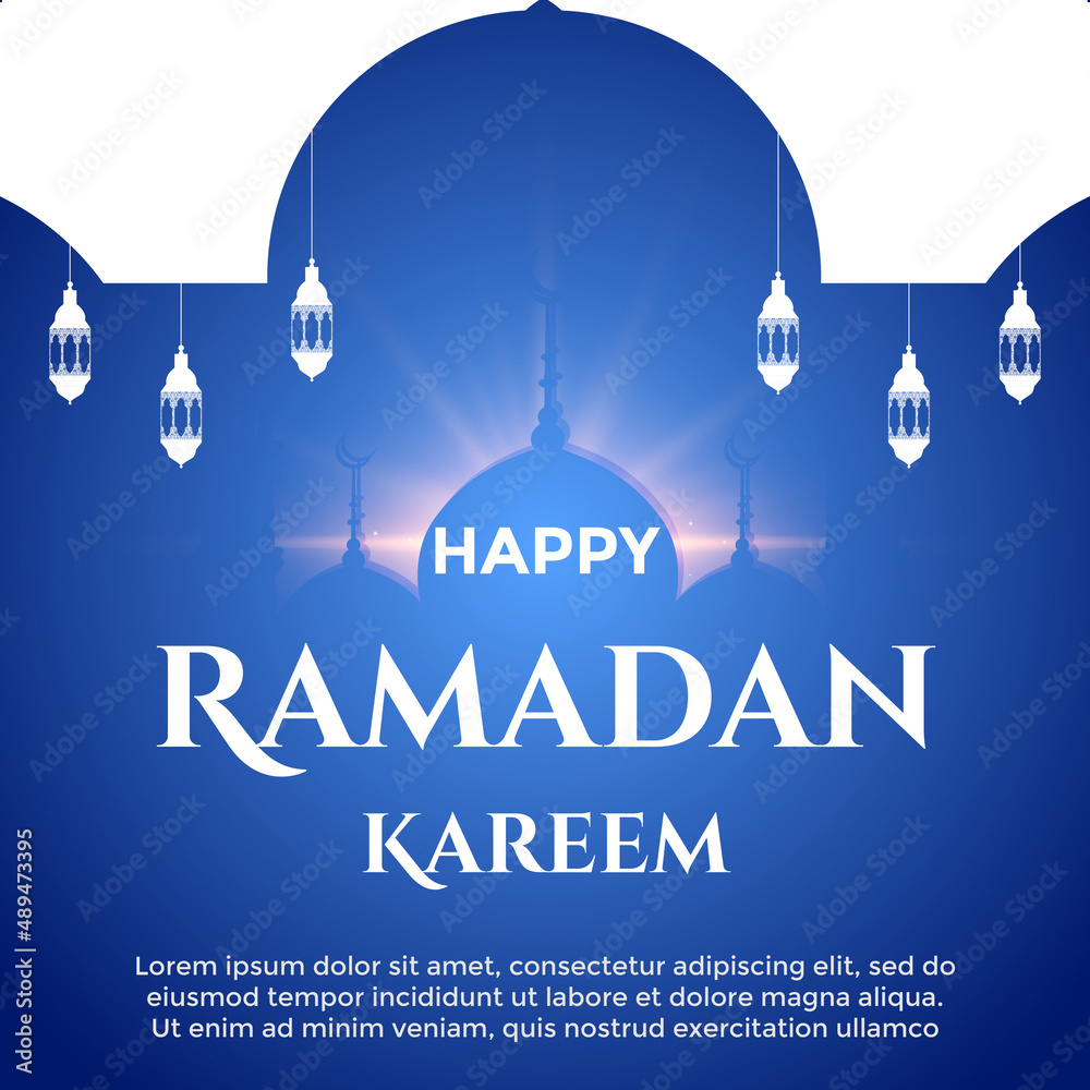 ramadan theme social media post template Stock Vector | Adobe Stock