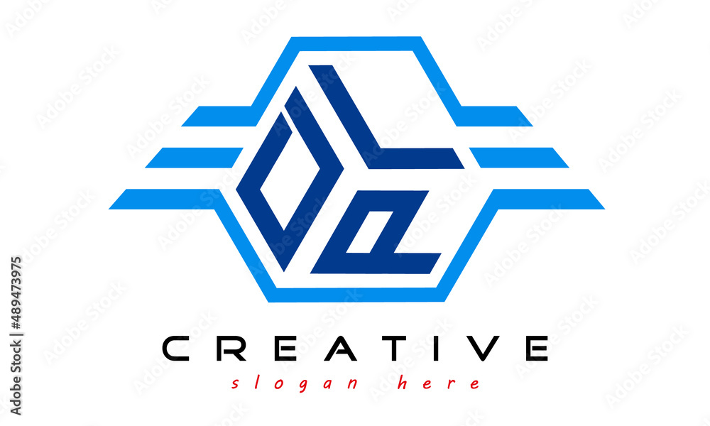 DLP three letter monogram type emblem badge with wings logo vector ...