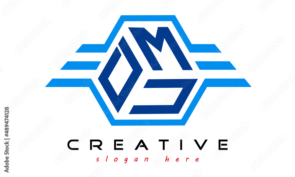 DMU three letter monogram type emblem badge with wings logo vector ...