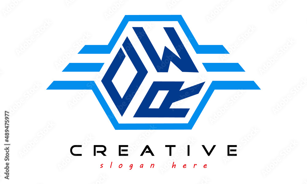 DWR three letter monogram type emblem badge with wings logo vector ...