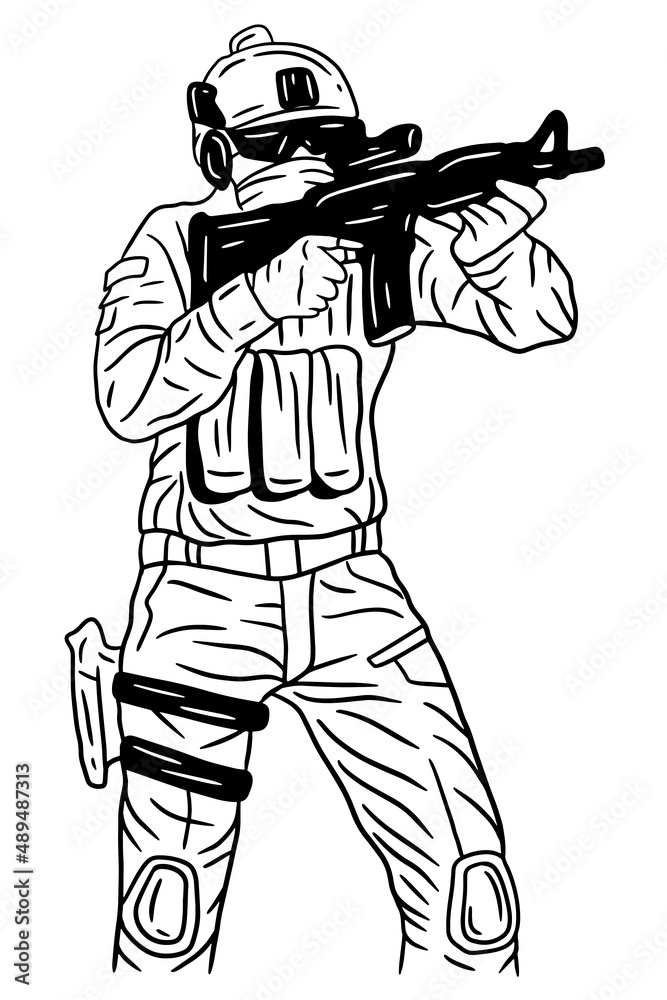 Army Sniper Drawings