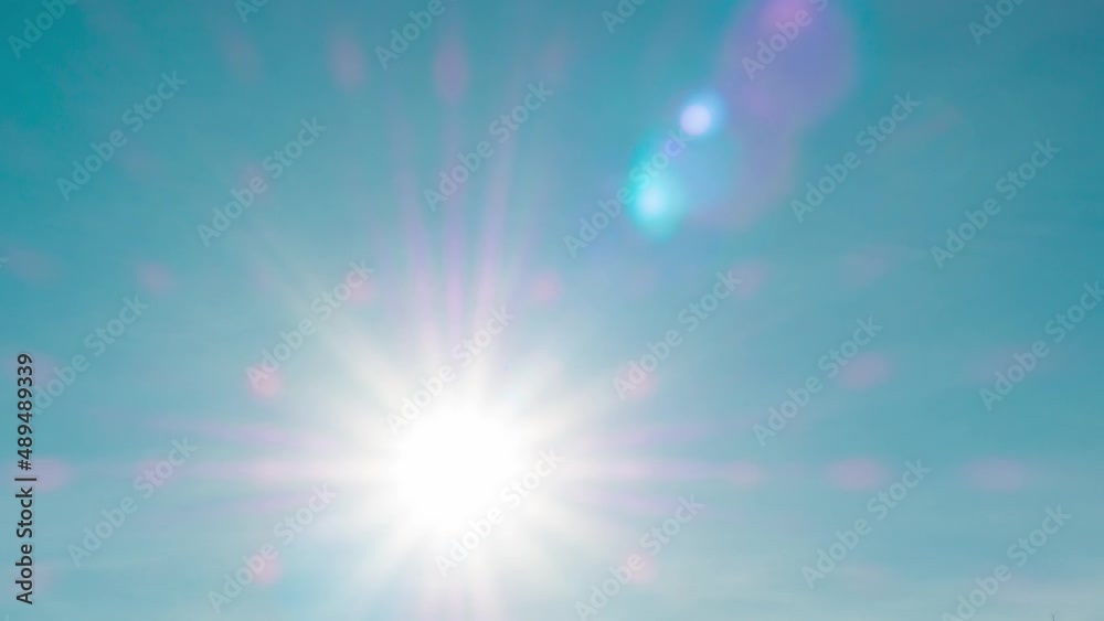 Video Stock Bright sunny clear sky Timelapse natural background. Heat ...