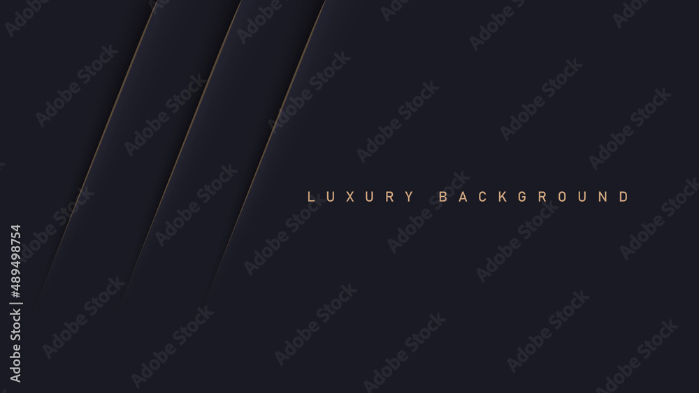 Black luxury background with gold elements, paper concept Stock Vector ...