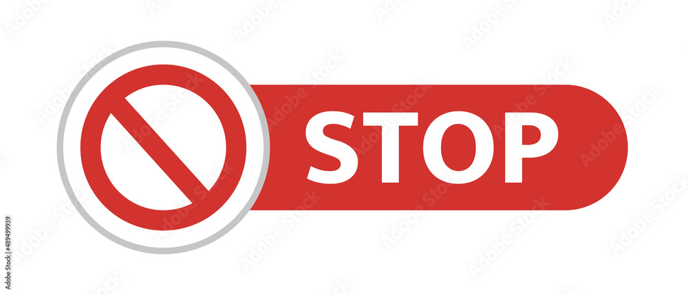 Stop sign and stop logo. Vector. Stock Vector | Adobe Stock