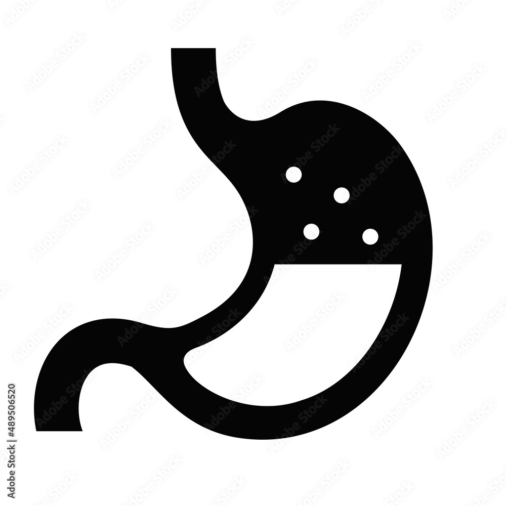 Stomach vector icon, digestion symbol Stock Vector | Adobe Stock