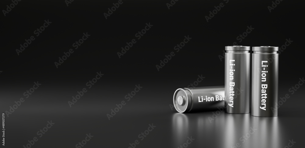 3D rendering lithium ion battery, Li-Ion batteries supply manufacturing ...
