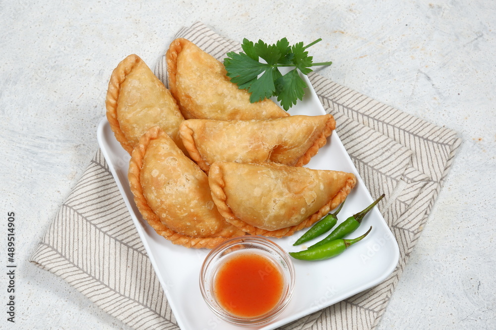 Curry puff or Pastel Goreng is Pastry Popular in Indonesia. fried ...