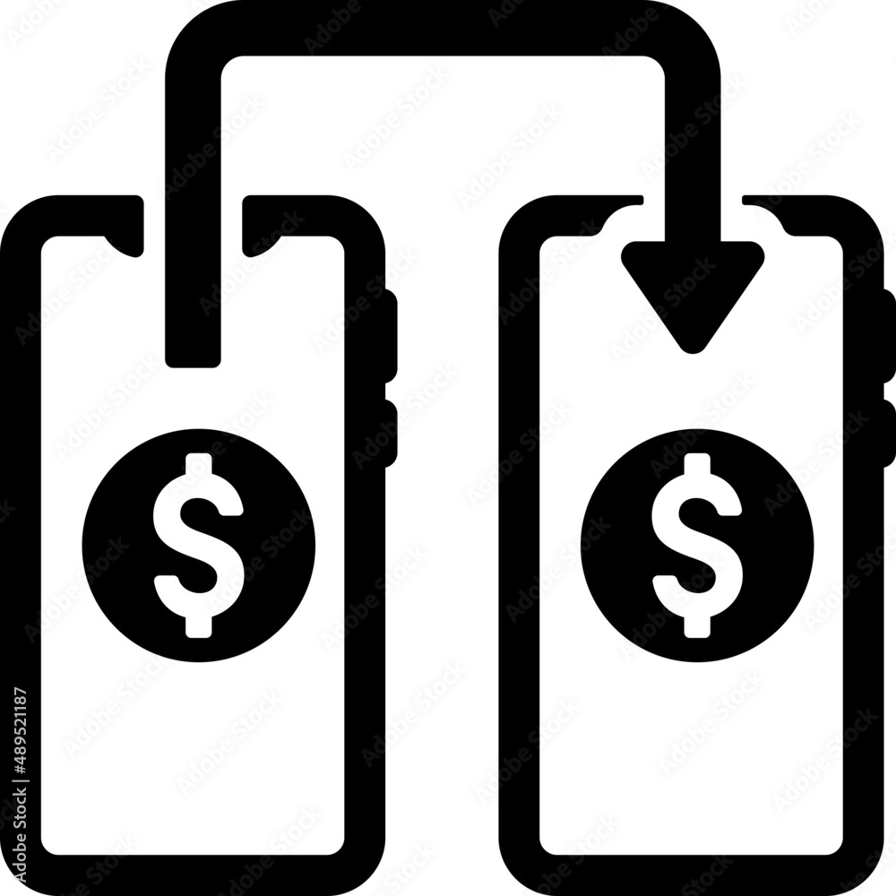 Mobile Money Transfer Stock Vector | Adobe Stock