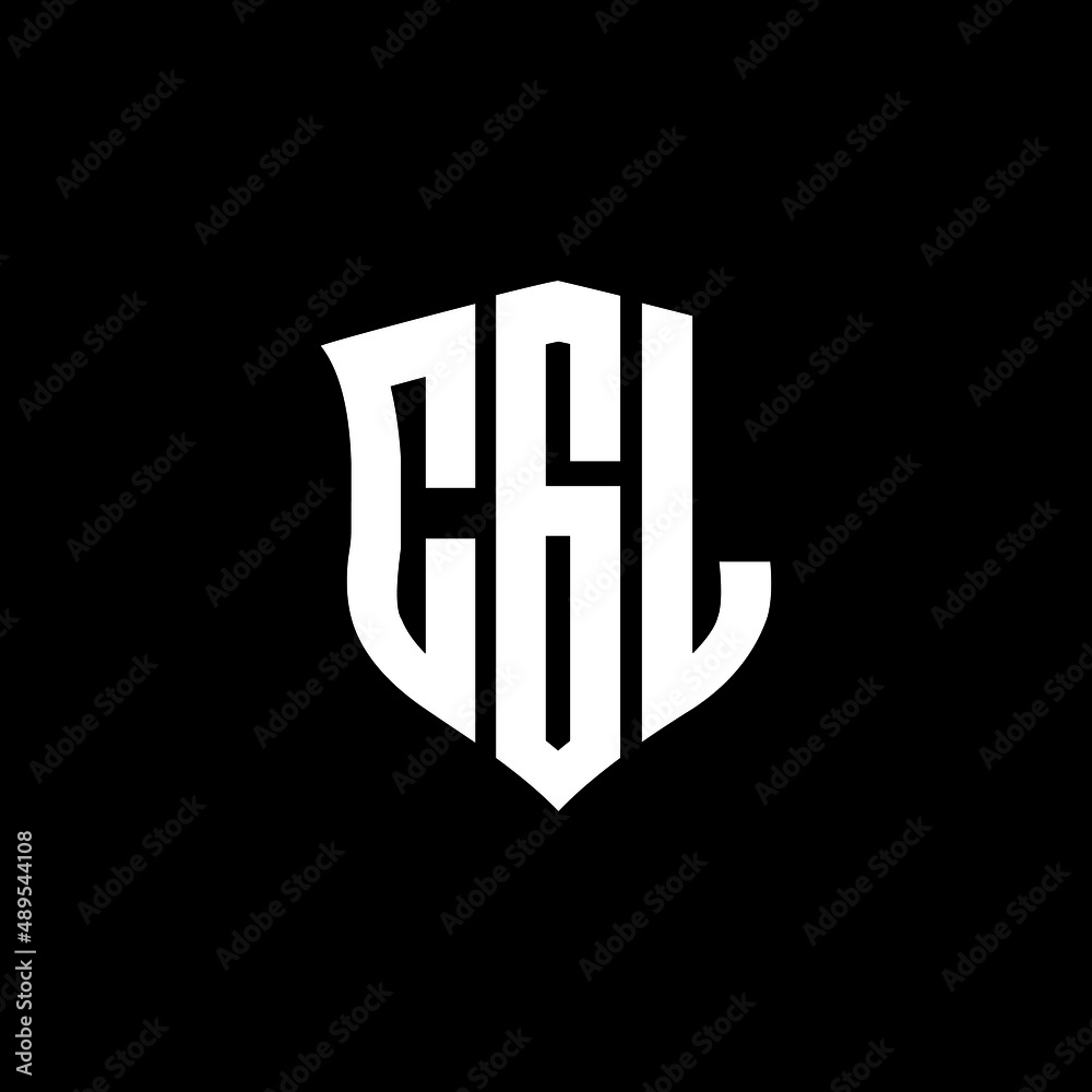 CGL letter logo design with black background in illustrator, vector ...