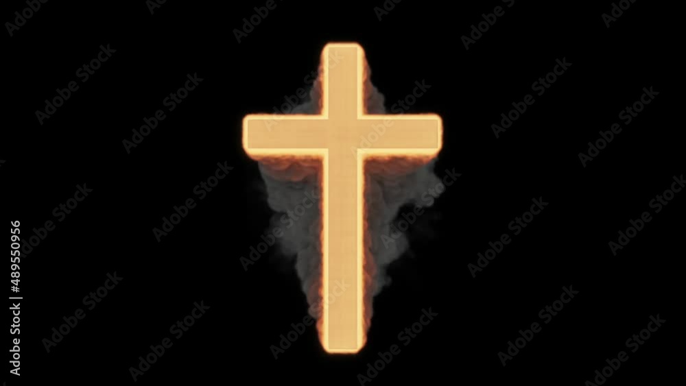 The classic image of the crucifix in the center of the black screen is ...