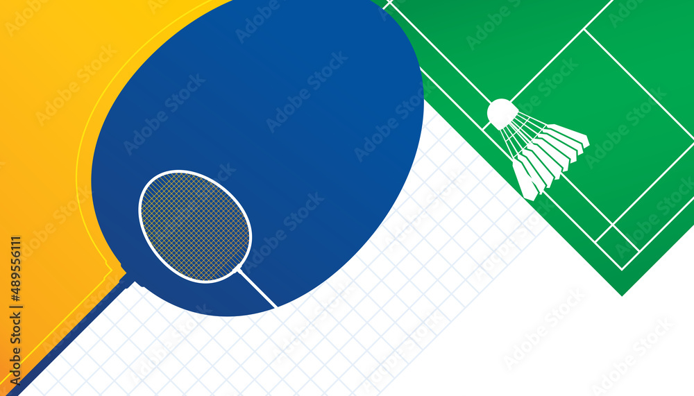 Vector of badminton background. Sports concept Stock Vector | Adobe Stock