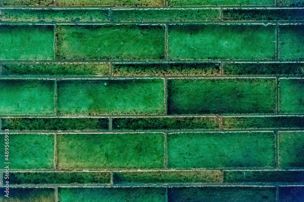 Antique emerald green tile Stock Photo | Adobe Stock