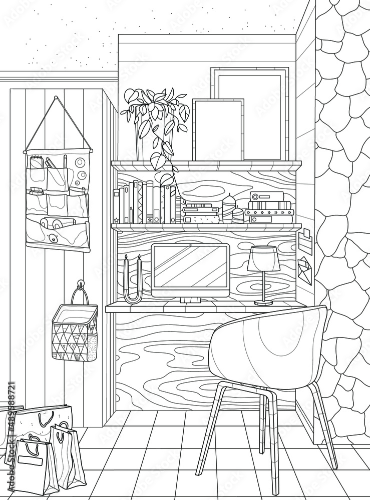 Interior Design Studio Coloring Pages