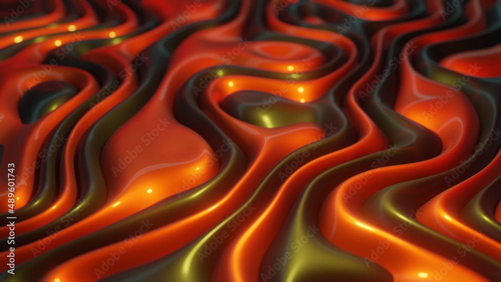 3d rendering of a beautiful abstract background of dark and golden ...