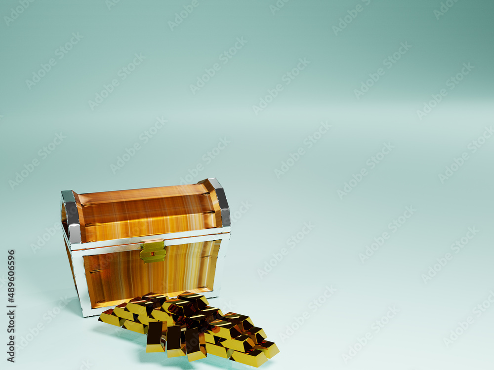 Pandoras box on a stand pink, treasure chest wood with silver sheet ...