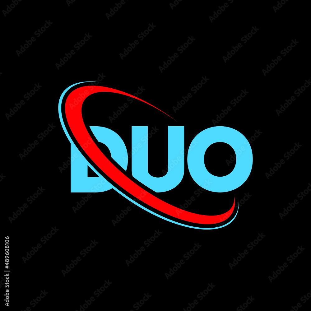 DUO logo. DUO letter. DUO letter logo design. Initials DUO logo linked ...