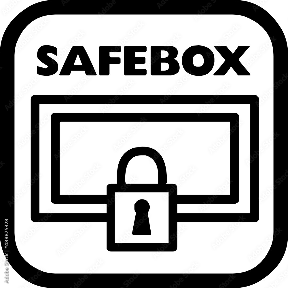Piktogramm für einen Safe Stock Vector | Adobe Stock