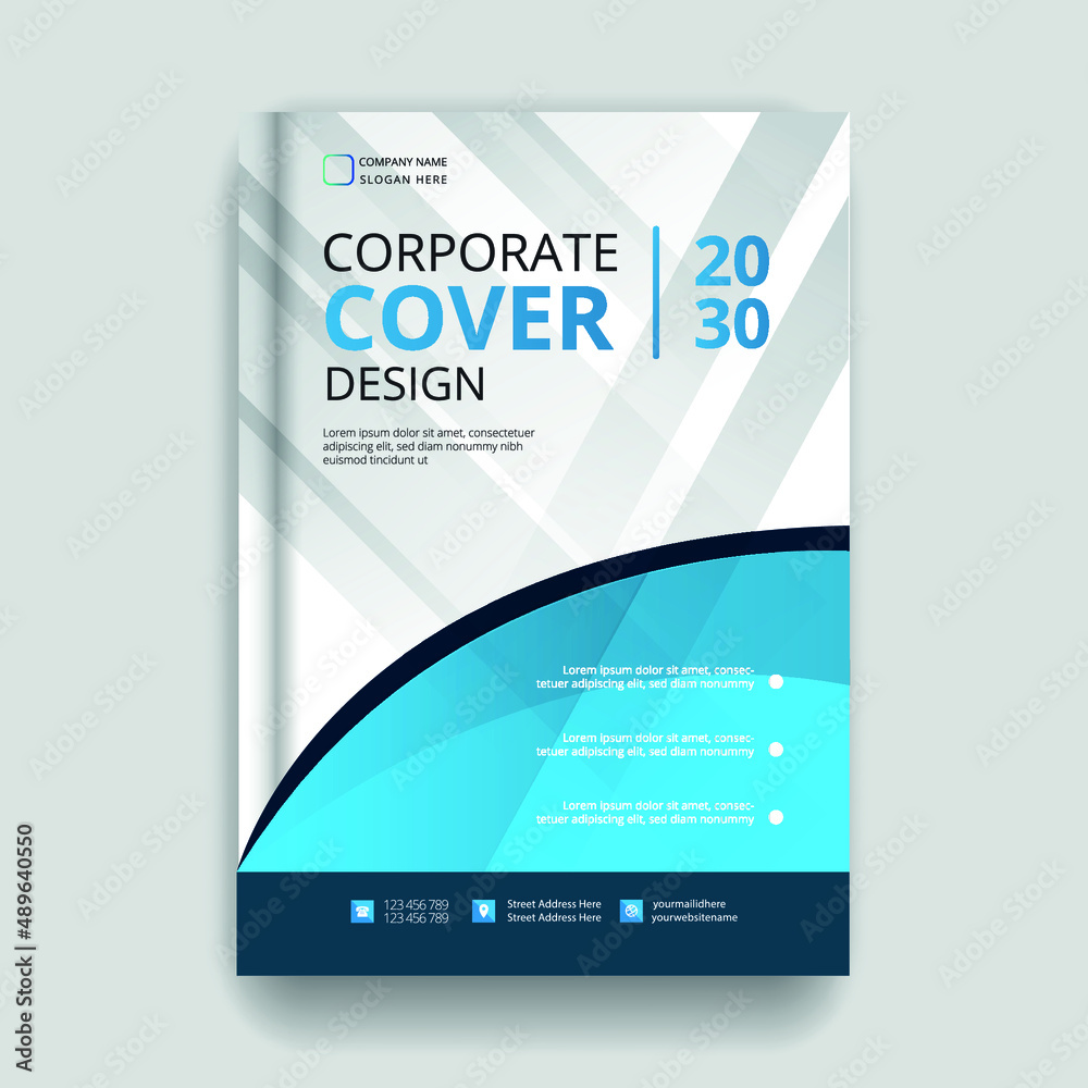 Corporate business annual report cover page design templates Stock ...