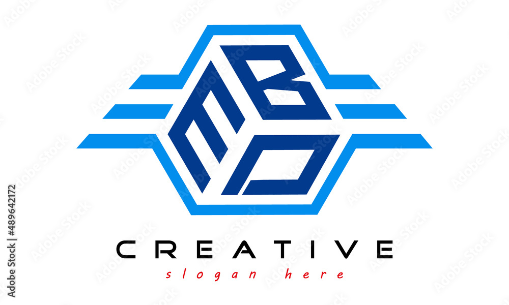 EBD three letter monogram type letter logo with wings vector template ...