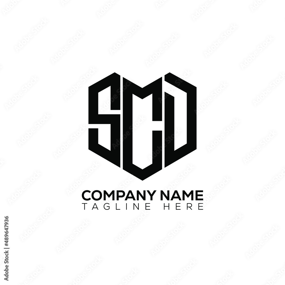 SCD letter logo design on white background.SCD creative initials letter ...