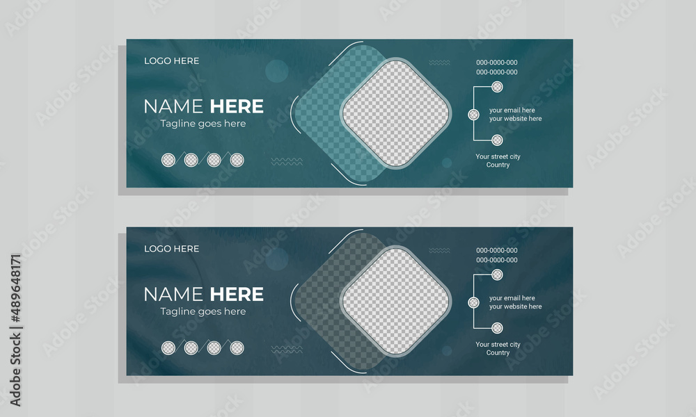 Modern, vector, creative, professional Email signature template or ...