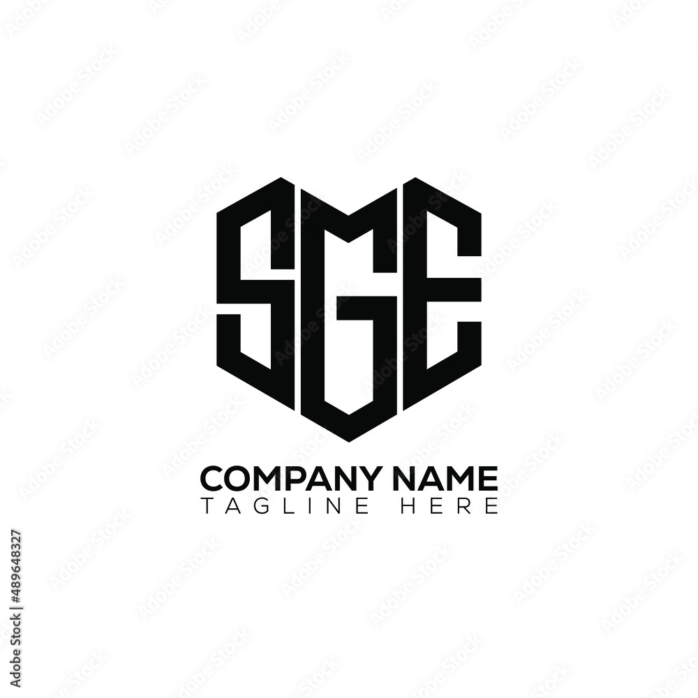 SGE letter logo design on white background.SGE creative initials letter ...