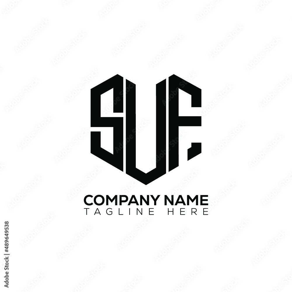 Vecteur Stock SUF letter logo design on white background.SUF creative ...