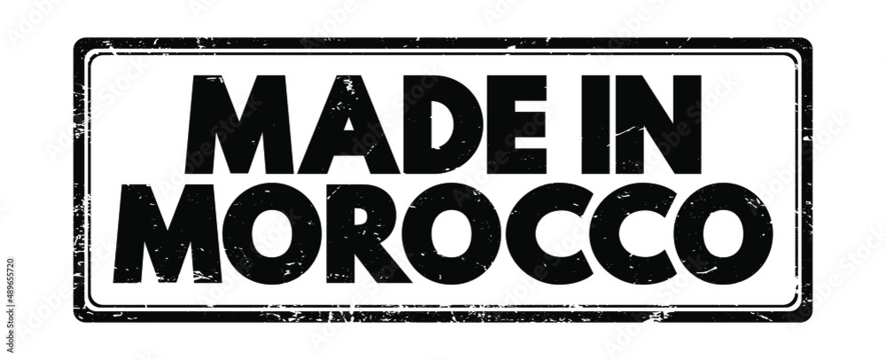 Made in Morocco text emblem stamp, concept background Stock Vector ...
