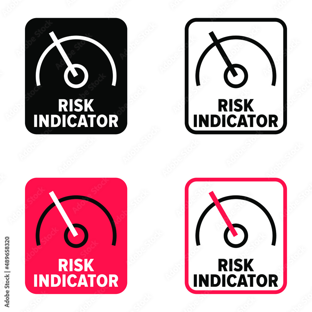 "Risk indicator" vector information sign Stock Vector | Adobe Stock