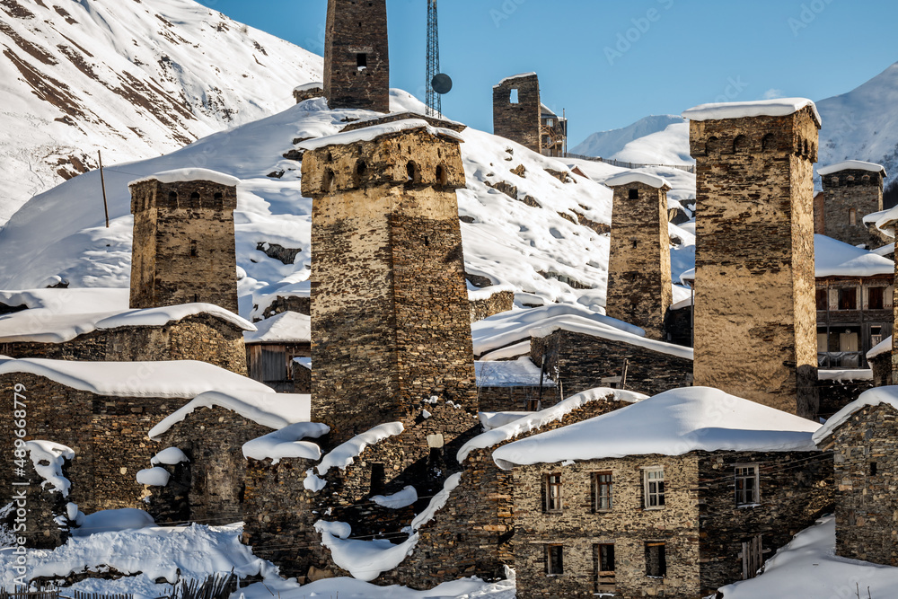 Georgia main popular winter attractions Stock Photo | Adobe Stock