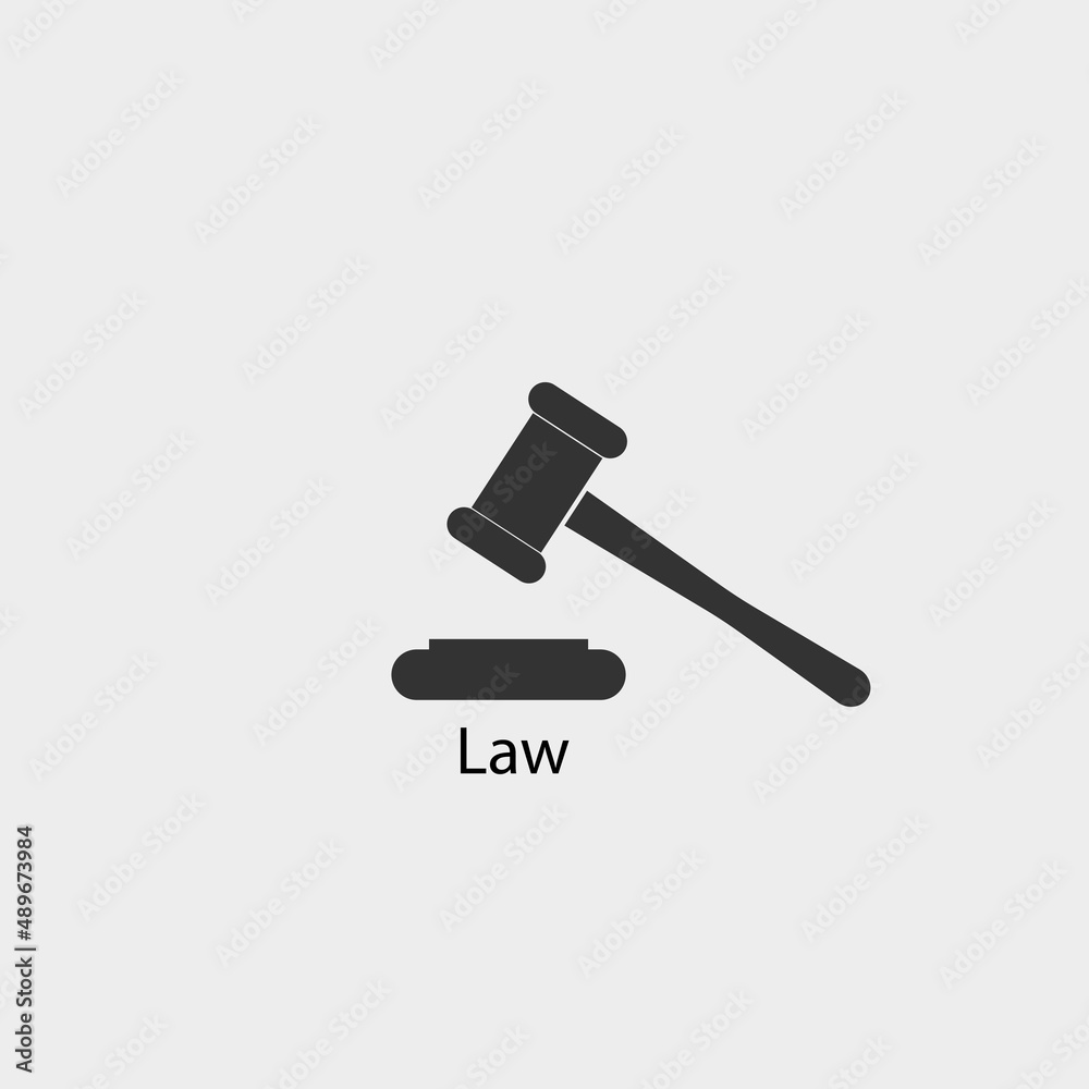 Law vector icon illustration sign Stock Illustration | Adobe Stock