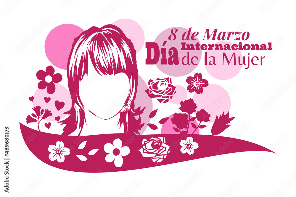Translation:March 8, International Women's Day. happy international ...